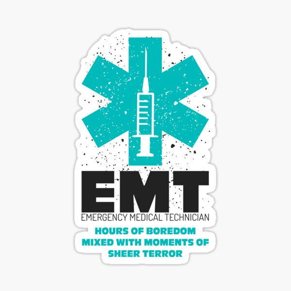"EMT Emergency Medical Technician" Sticker by Redindian | Redbubble