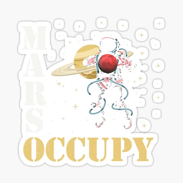 "Occupy Mars Elon Musk astronaut" Sticker for Sale by sofiiahrih ...