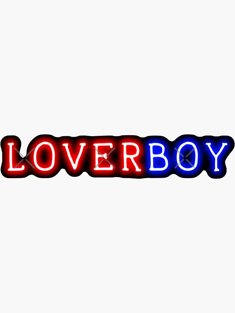 "LOVERBOY" Sticker for Sale by chrismanubag | Redbubble