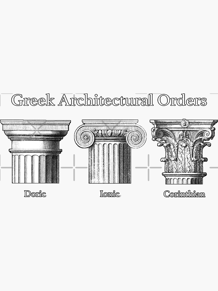 "Greek Architectural Orders: Column Capitals" Sticker for Sale by ...