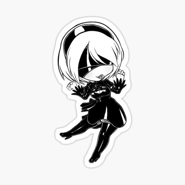 "Chibi 2B" Sticker for Sale by MartinUve | Redbubble