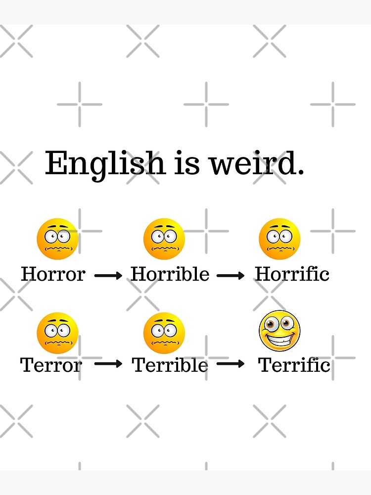 "English is weird" Poster by Meaningfully | Redbubble
