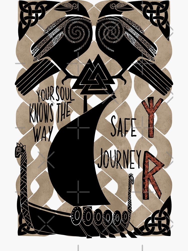 "Viking symbols. Raven, Valknut , runes, Celtic knot and ship. Safe ...