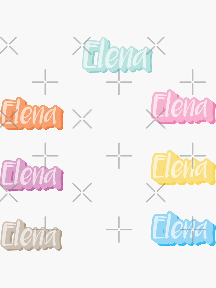 "Elena" Sticker for Sale by karmajoy | Redbubble