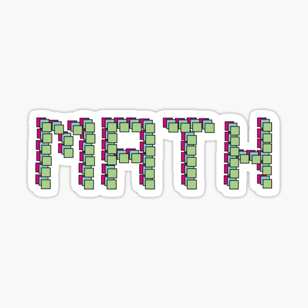 Pegatina «MATEMÁTICAS AMOR DISEÑO MATEMÁTICAS» de Picspot | Redbubble