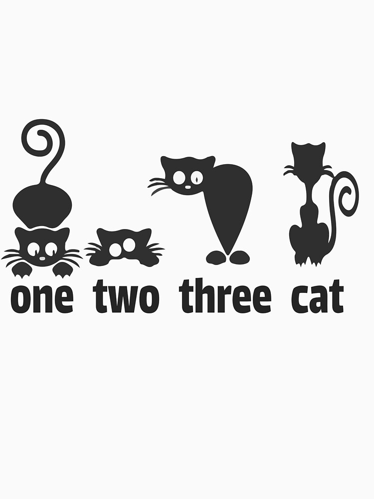 "un deux trois cat or one two three cat funny cats for mom gift father ...