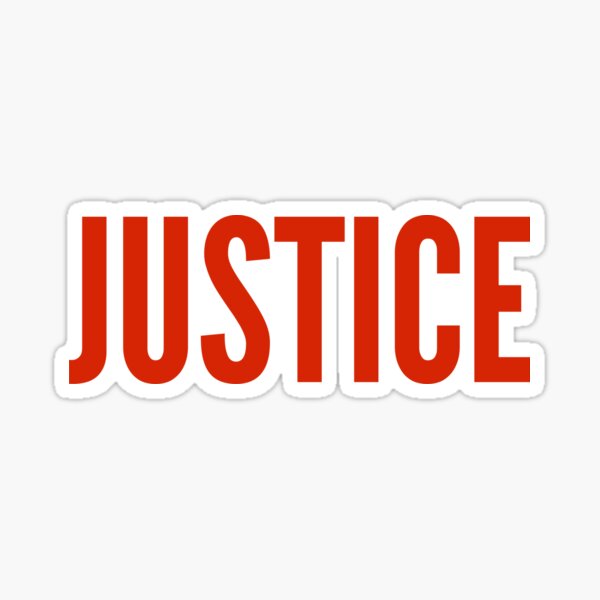 "Justice logo" Sticker by SBrain | Redbubble
