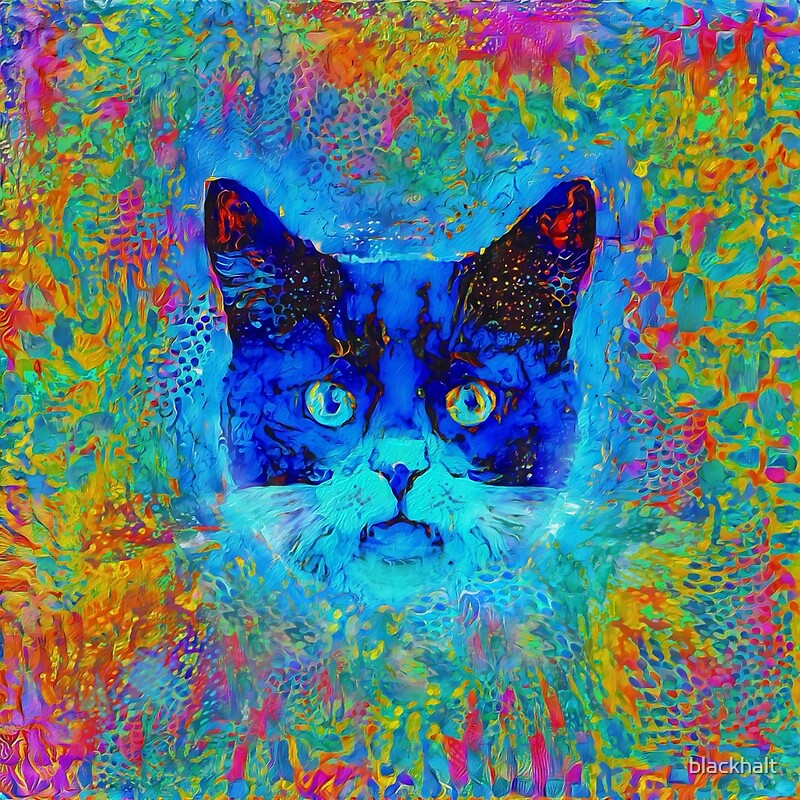 « Abstraction de chat » par blackhalt | Redbubble