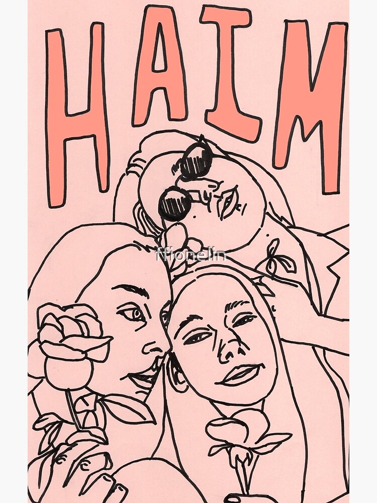 "haim with flowers" Art Print for Sale by ffionelin | Redbubble