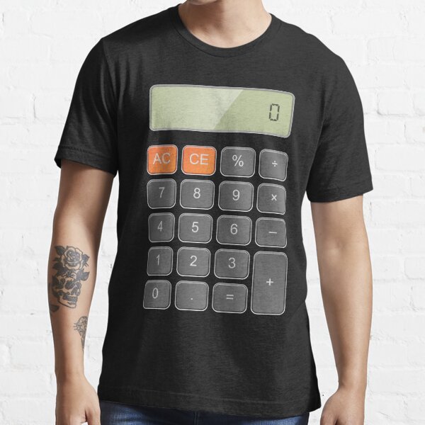 "Cool Funny Calculator Party and Halloween Costume Design" T-shirt for ...