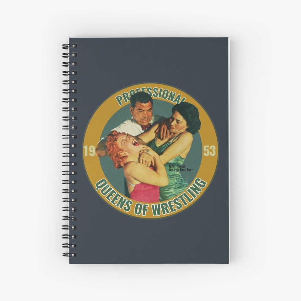 "Vintage Female Wrestling" Spiral Notebook by alardokoth | Redbubble