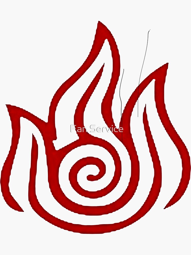 "Avatar Fire Nation Symbol" Sticker for Sale by Bigby-Wolf | Redbubble