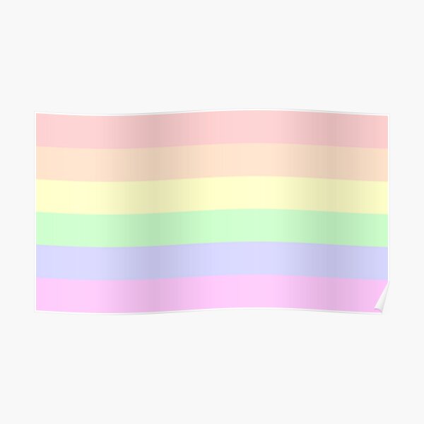 "Pastel Pride Flag" Poster for Sale by itsjustpeachy | Redbubble