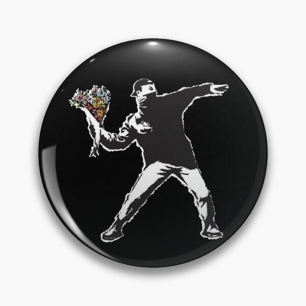 "Banksy graffiti Protest anarchist throwing flowers Thrower Make Art ...