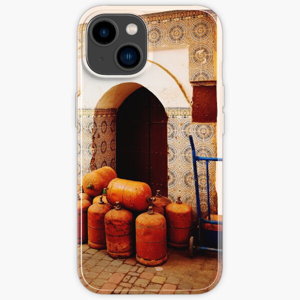 " butane cylinders and a portal with tiles in Marrakech" iPhone Case ...