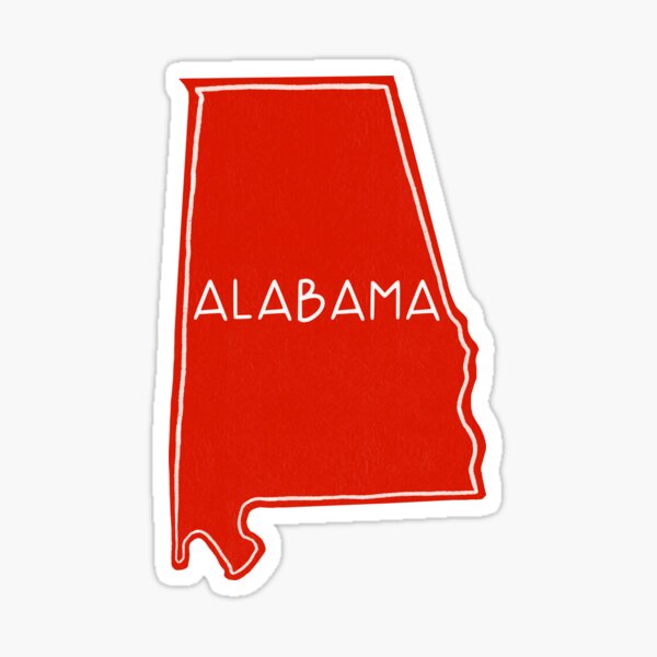 "Alabama Map Sticker" Sticker by Drawingvild | Redbubble