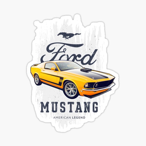 "Ford mustang GT | muscle car | old school" Sticker for Sale by Svinil ...