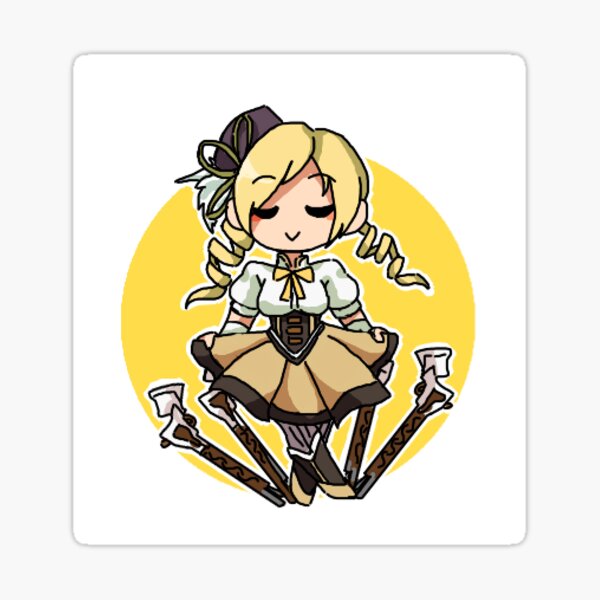 "madoka magica - mami" Sticker by paintingpenguin | Redbubble