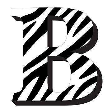 "Letter B Zebra Print" Sticker for Sale by -allyb- | Redbubble