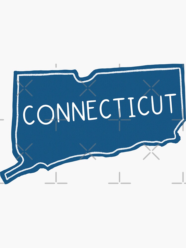 "Connecticut Map Sticker" Sticker by Drawingvild | Redbubble