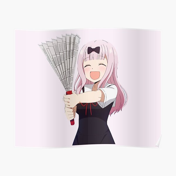 "Fujiwara Chika Newspaper Fan" Poster for Sale by akshitamishra | Redbubble