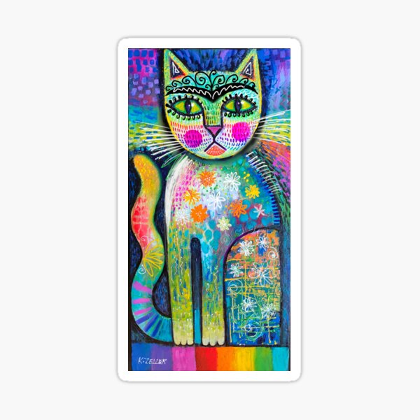 "Lovely cat " Sticker by karincharlotte | Redbubble