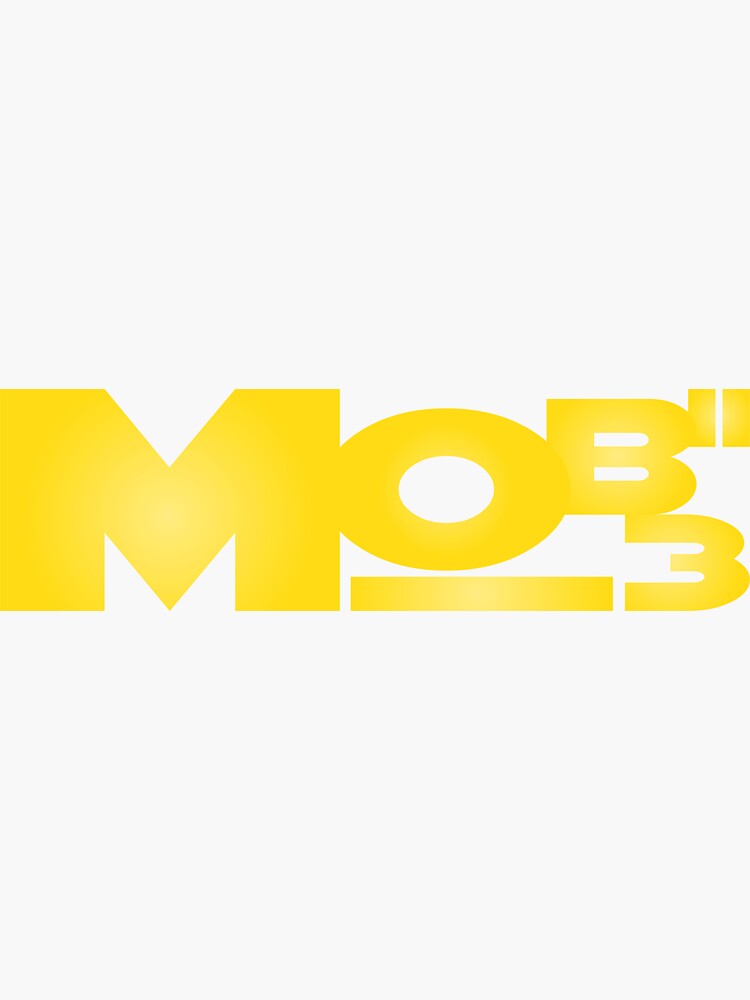 "Mobii_3 logo - yellow" Sticker by Marcel-Wirth | Redbubble