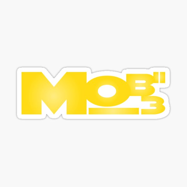 "Mobii_3 logo - yellow" Sticker by Marcel-Wirth | Redbubble