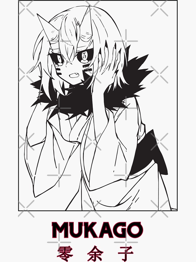 Pegatina «MUKAGO - Demon Slayer - Versión blanca» de CatenguDesign ...