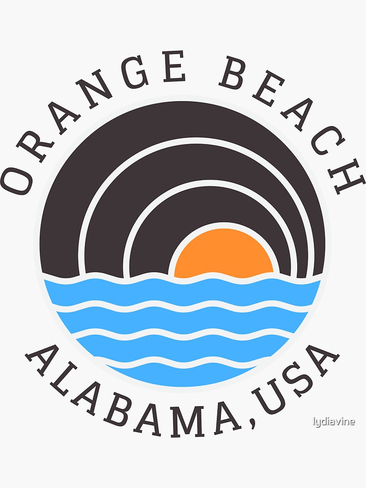 "Orange Beach Alabama ocean Waves" Sticker by lydiavine | Redbubble