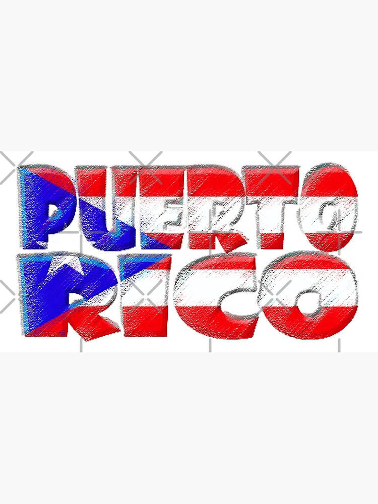 "Puerto Rico Font with Puerto Rican Flag" Art Print for Sale by ...