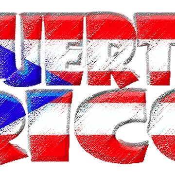 "Puerto Rico Font with Puerto Rican Flag" Art Board Print for Sale by ...