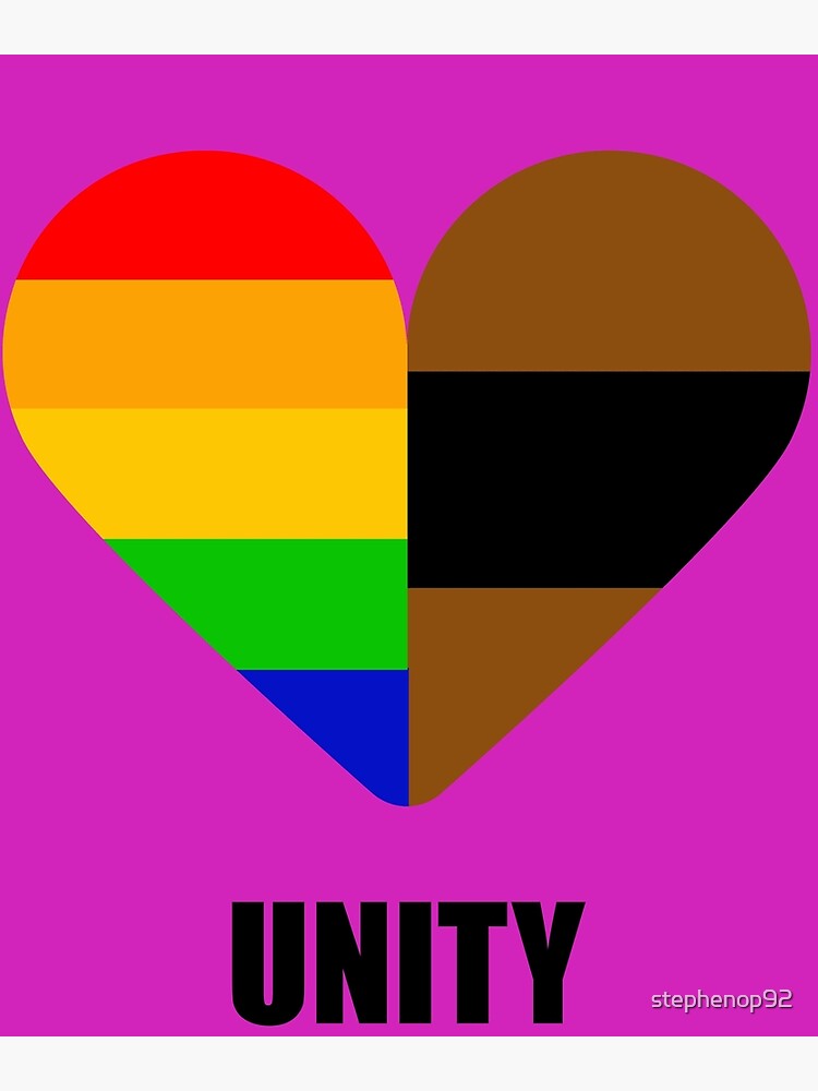 "LGBT+ Unity Heart" Poster by stephenop92 | Redbubble