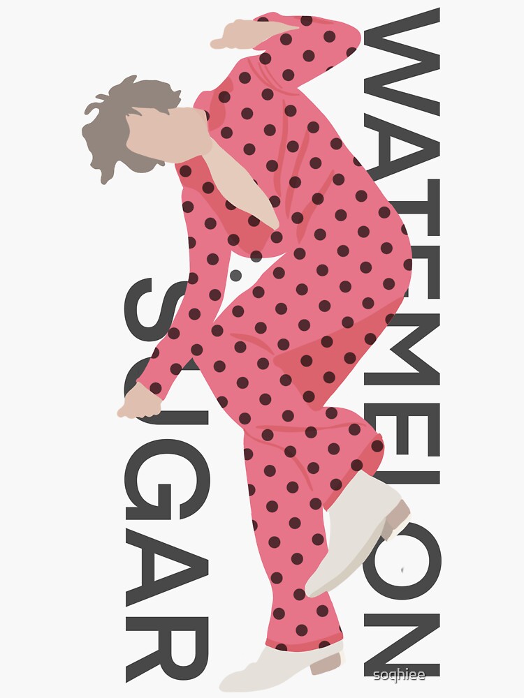 "Watermelon Sugar Harry Styles" Sticker for Sale by soqhiee | Redbubble