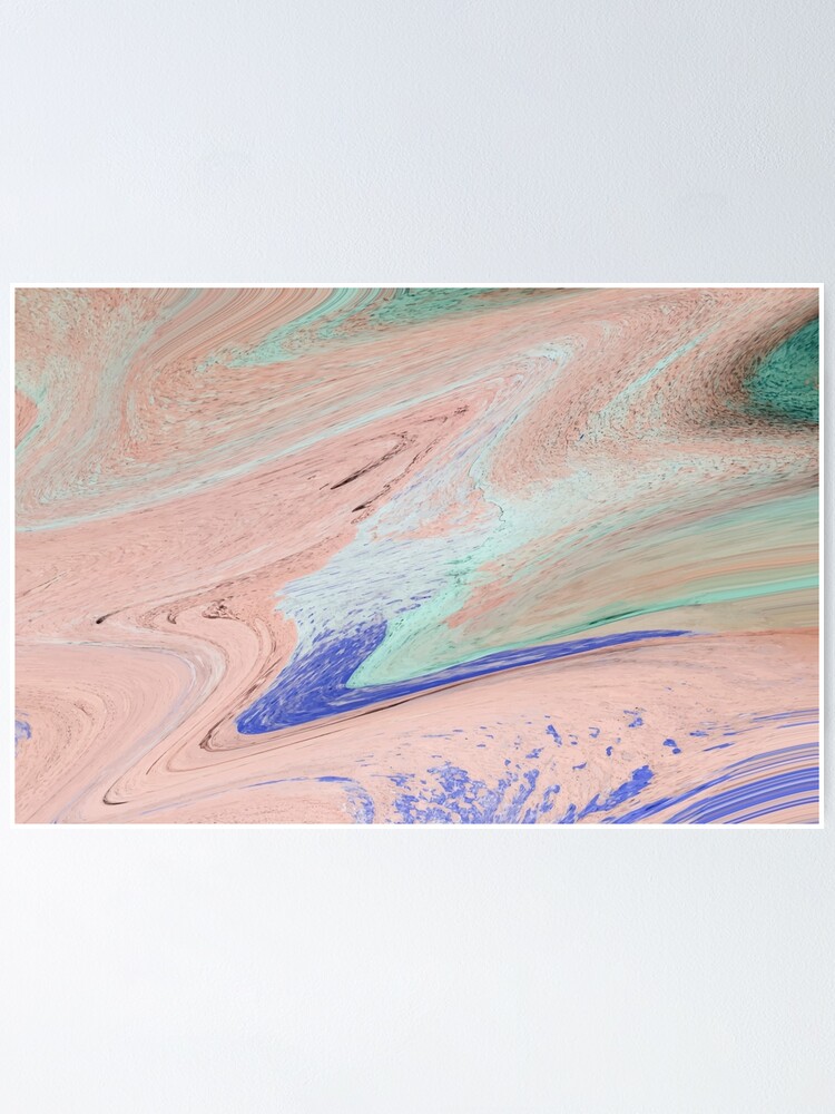 "Modern Pink Marble Watercolor Art" Poster by newburyboutique | Redbubble