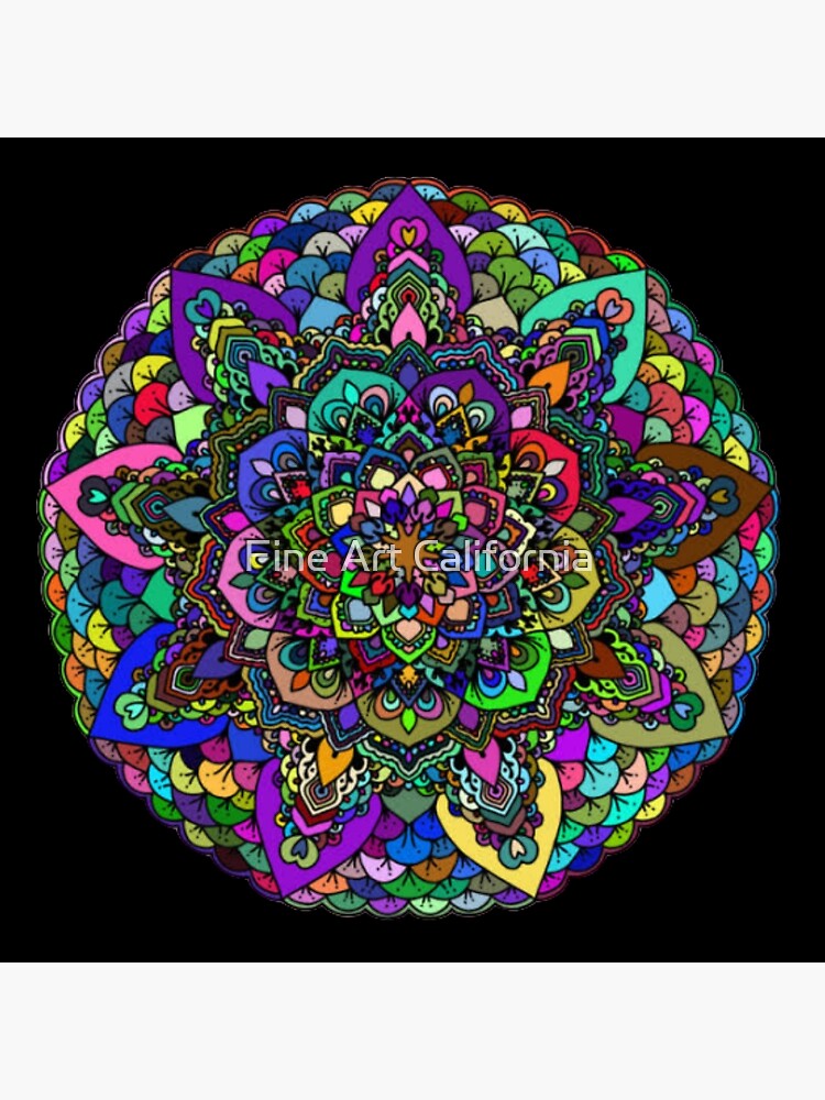 "giant mixed colour mandala sticker" Art Print by sourav1993 | Redbubble