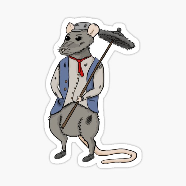"Rat Chimney Sweep" Sticker by bdbataille | Redbubble