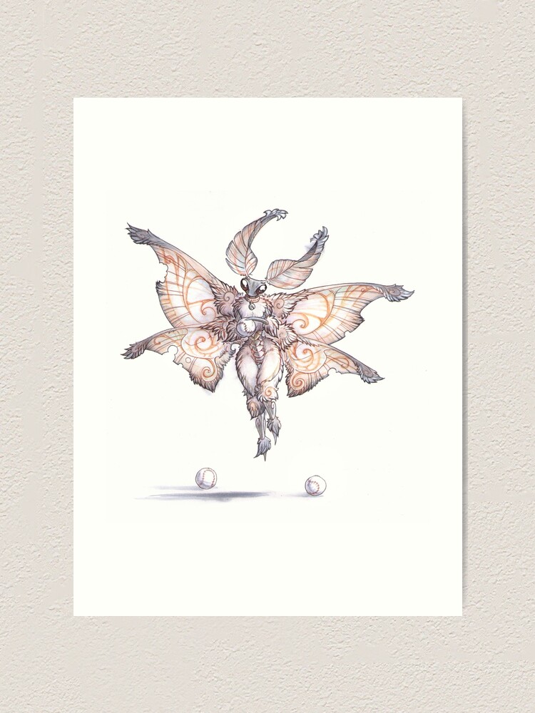 "poodle moth" Art Print by drachenmagier | Redbubble