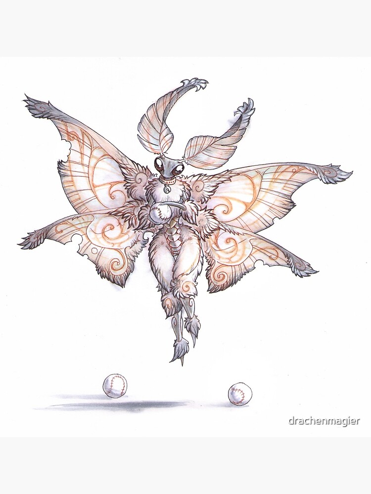 "poodle moth" Art Print by drachenmagier | Redbubble