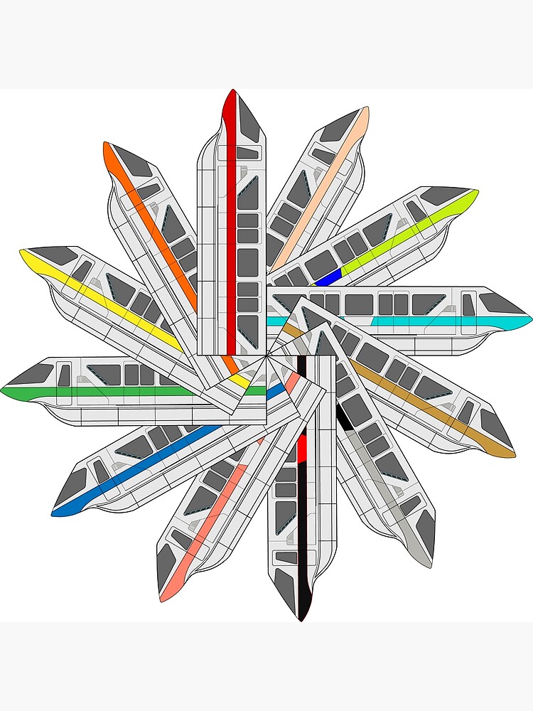 "Monorail Color Wheel" Art Print for Sale by Tomorrowland803 | Redbubble