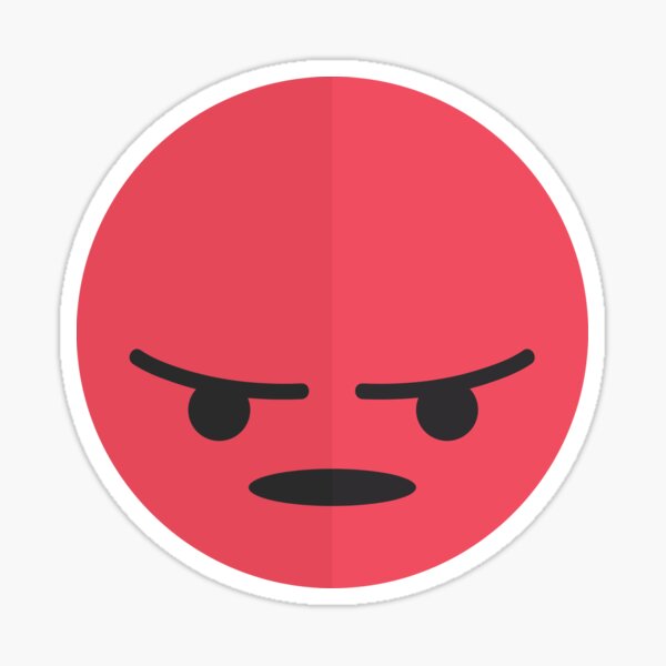 "Angry Face Emoji" Sticker for Sale by hilmy00 | Redbubble