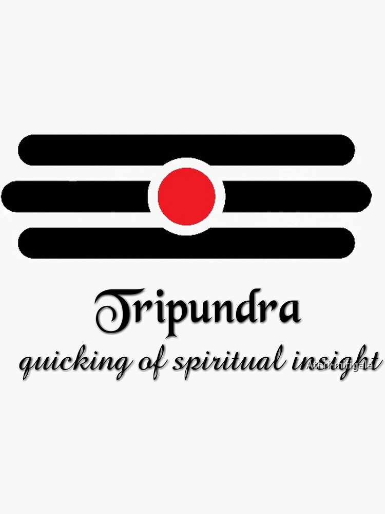 "Tripundra Art work" Sticker for Sale by Athri-miriyala | Redbubble
