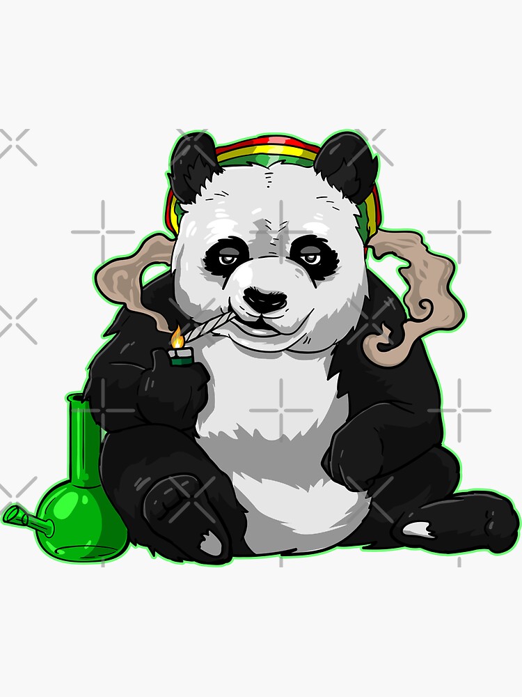 "Funny Panda Bear Smoking Weed Cannabis Marijuana Stoner gift print ...