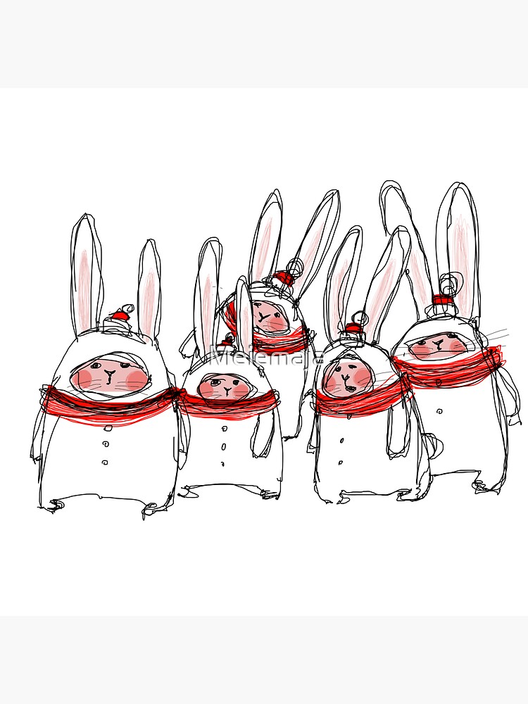 "Miserable rabbits" Sticker by Meiemaja | Redbubble