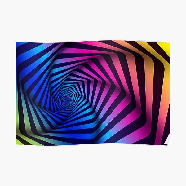 "very colorful mind twist" Poster by bustedaxle101 | Redbubble
