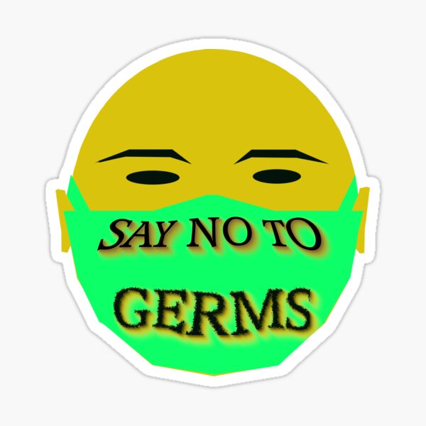 "Say No to Germs Masked emoji" Sticker for Sale by FarQJamaican | Redbubble