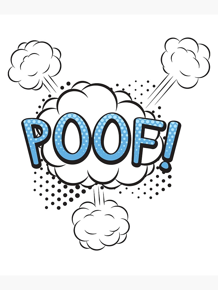 "POOF! Comic Design By Clumsy Duck MIA" Greeting Card for Sale by ...