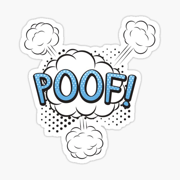 "POOF! Comic Design By Clumsy Duck MIA" Sticker for Sale by ...