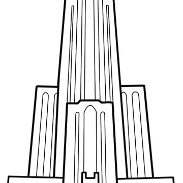 "cathedral of learning" Sticker for Sale by ekmdesigns | Redbubble