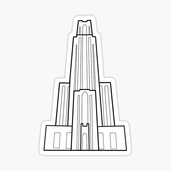 "cathedral of learning" Sticker for Sale by ekmdesigns | Redbubble